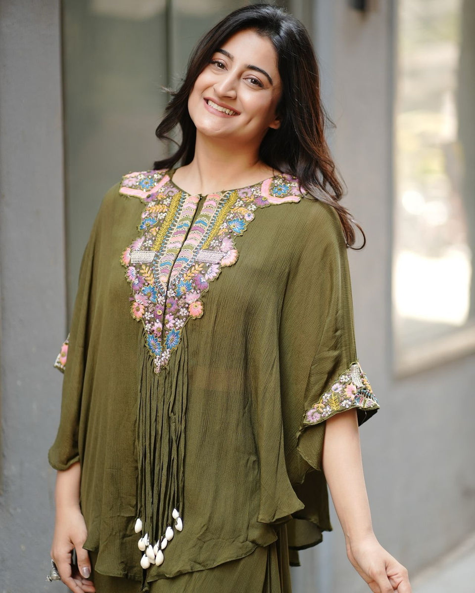 Soch Green Embellished Indo Western With Sequence Embroidered Work – VastraVogue